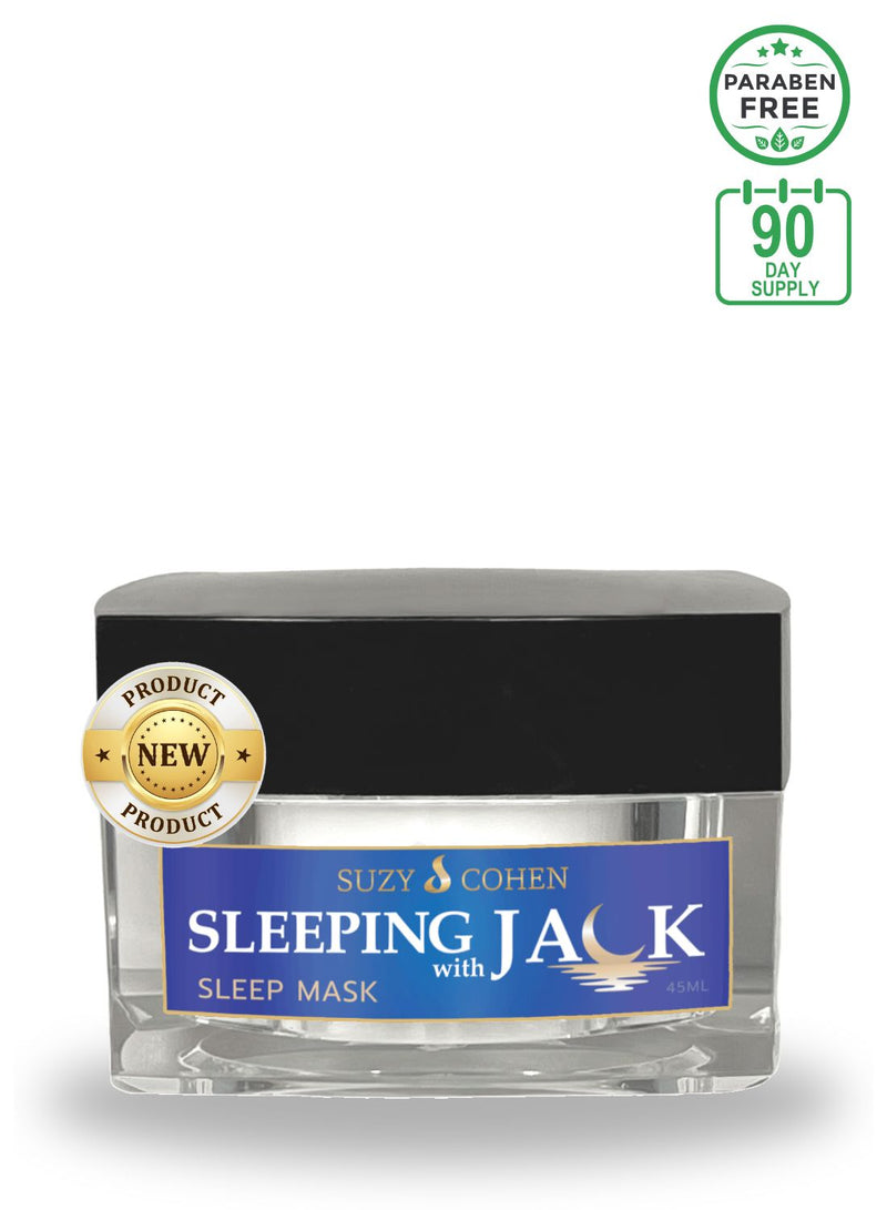 Sleeping with Jack Sleep Mask for nighttime skin repair & rejuvenation ...