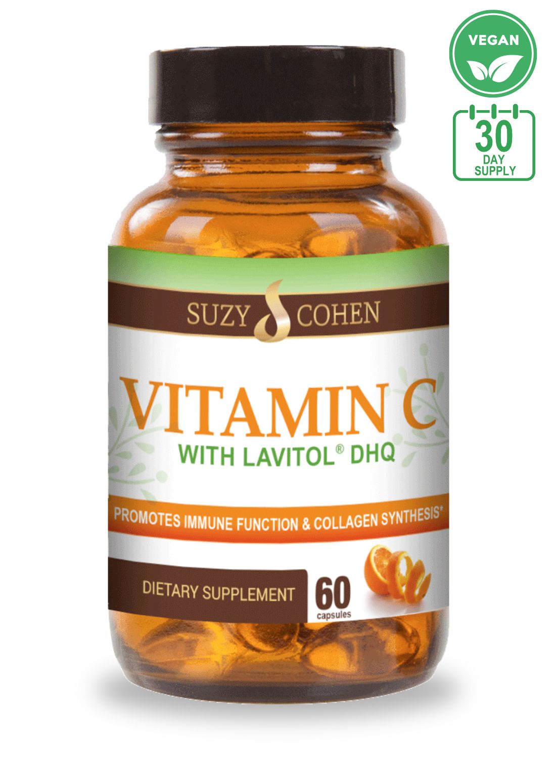 Vitamin C with Lavitol DHQ dihydroquercetin 60 count - Suzy Cohen
