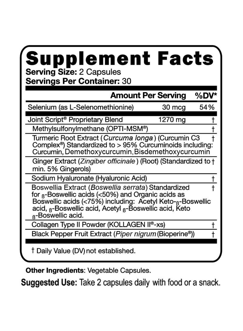 Joint Script® | Flexibiilty and Joint Capsules - Suzy Cohen