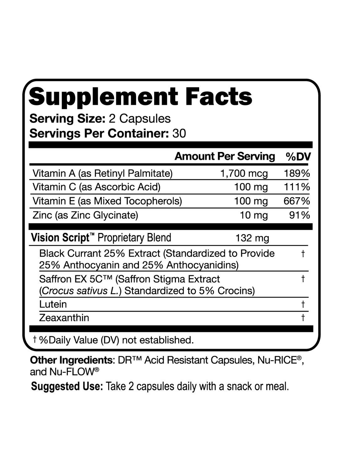 Vision Script Eye Formula with Saffron - Suzy Cohen
